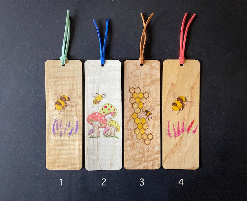 Bumble Bee Bookmarks Handmade Wood Bookmark Cute Bumble - Etsy