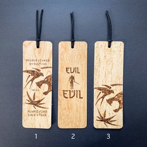 The Witcher Bookmarks | Burnt Wood Bookmark | Witcher Wolf | Geralt ...