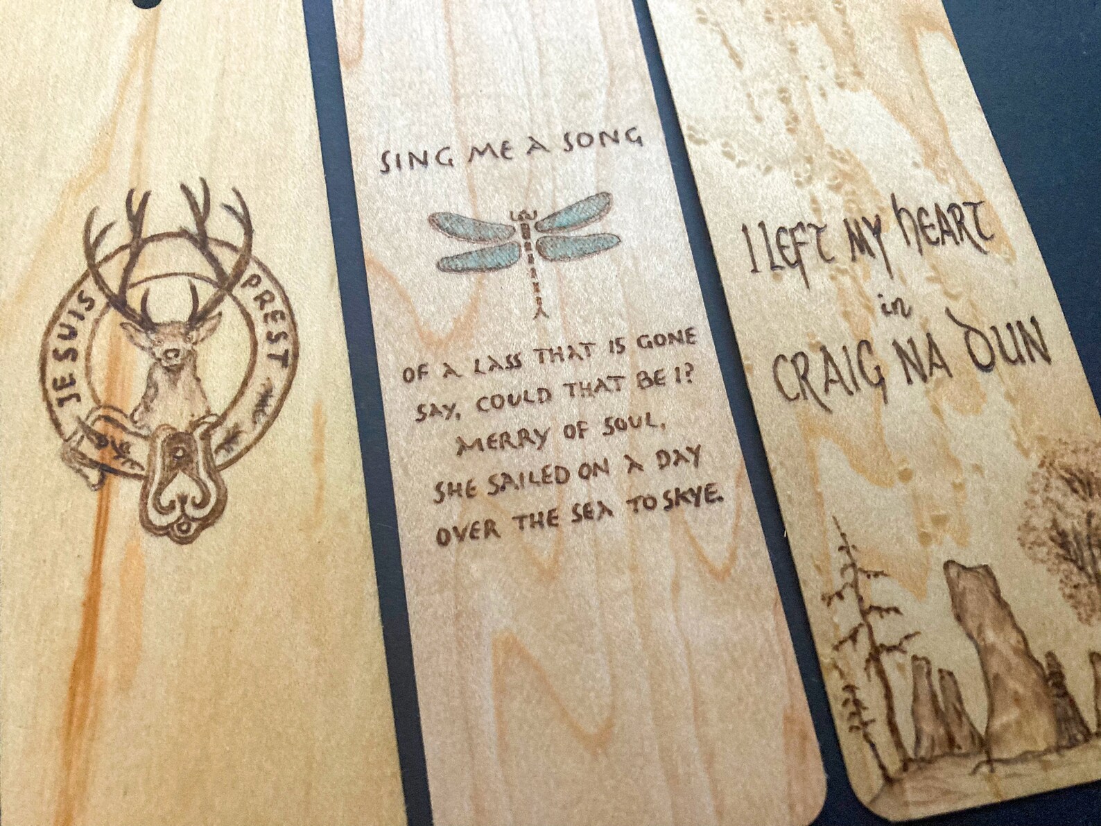 Outlander Bookmarks Handmade Wood Bookmark Outlander Art - Etsy