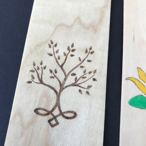 Yoga and Meditation Bookmarks | Handmade Wood Bookmark | Yoga Gift ...