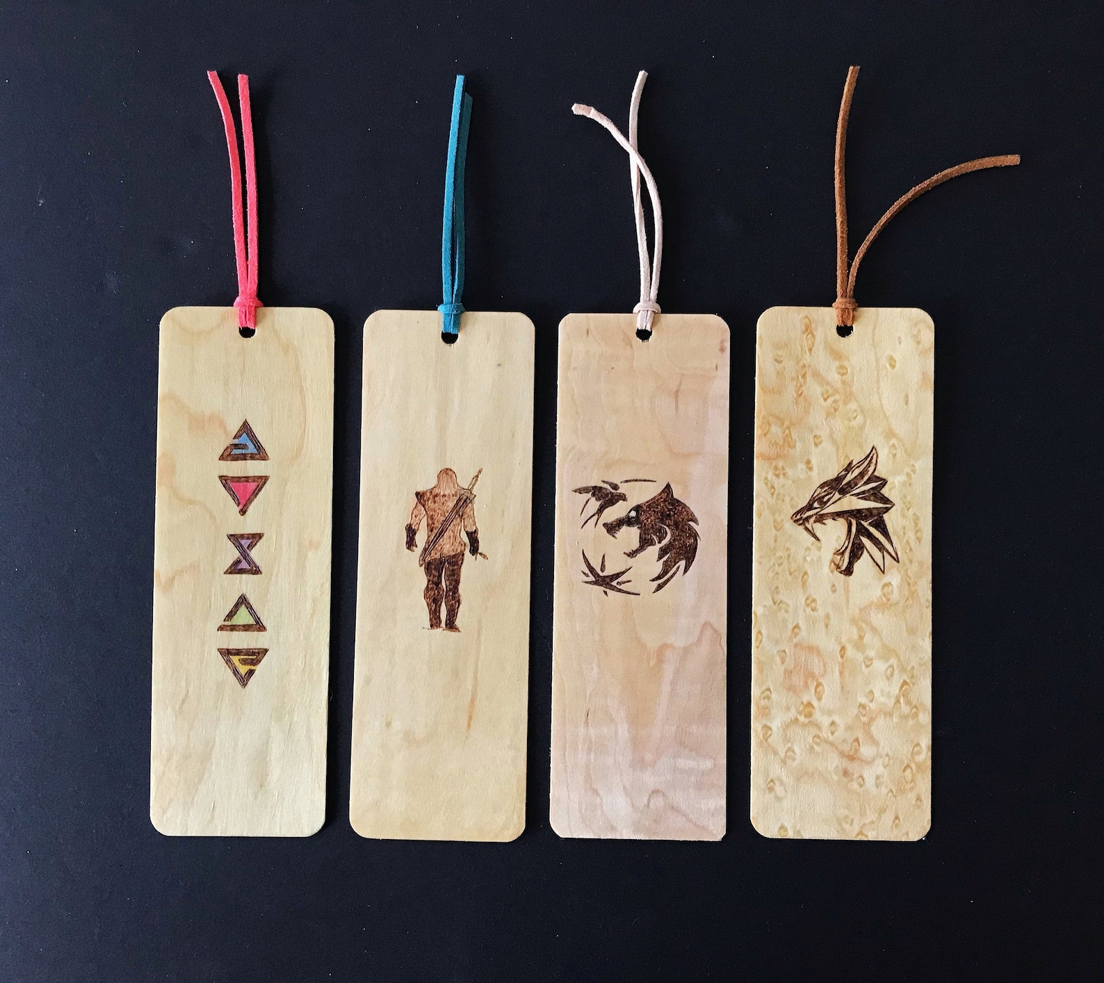 The Witcher Bookmark Burnt Wood Bookmark Witcher Wolf | Etsy