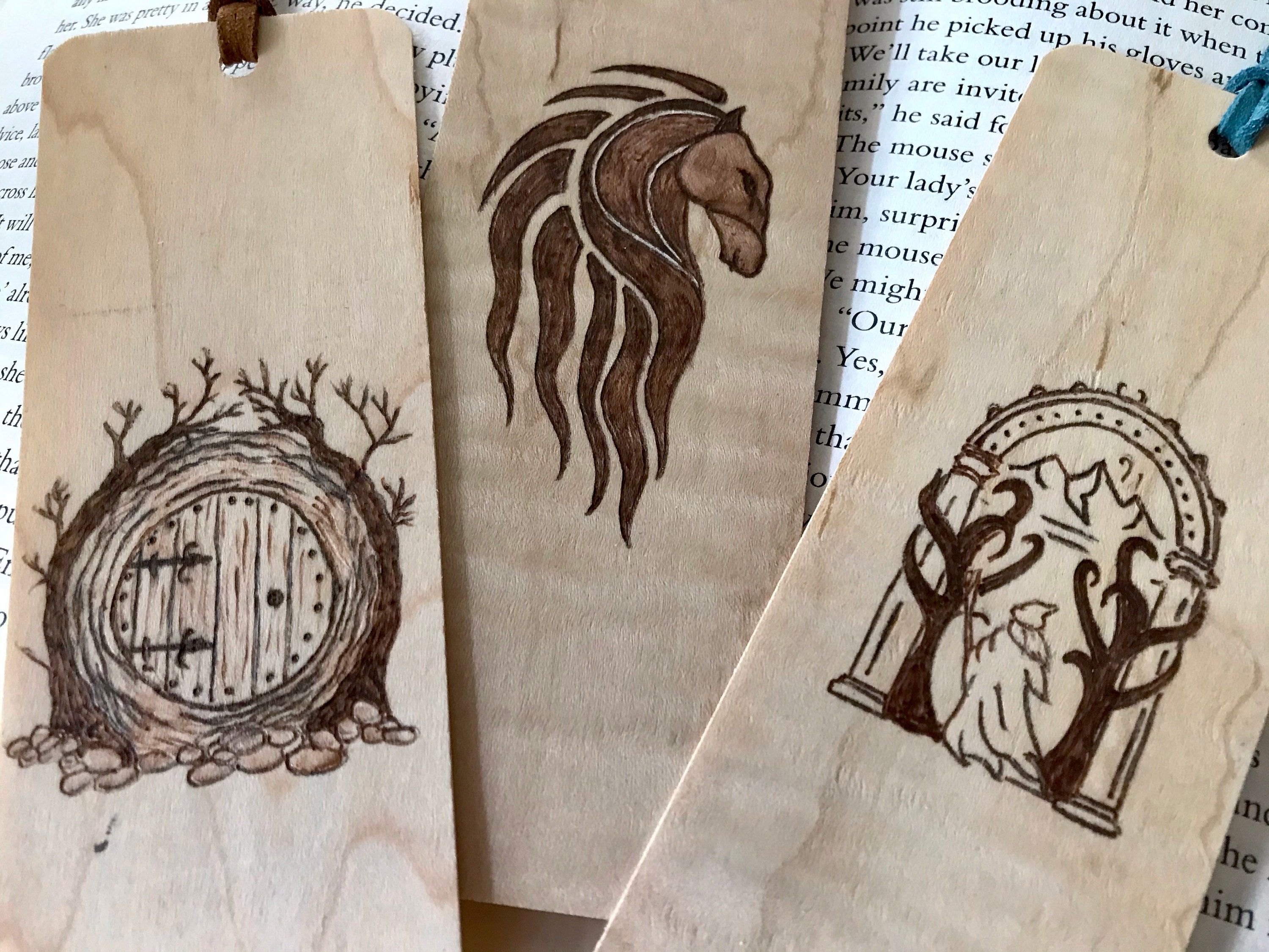 Lord of the Rings Bookmarks Handmade Wood Bookmark Gandalf - Etsy