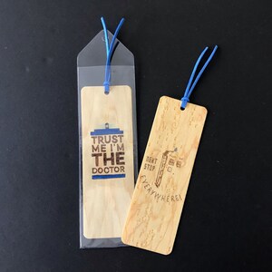 Doctor Who Bookmark | Handmade Burned Wood Bookmark | Trust Me I'm the ...