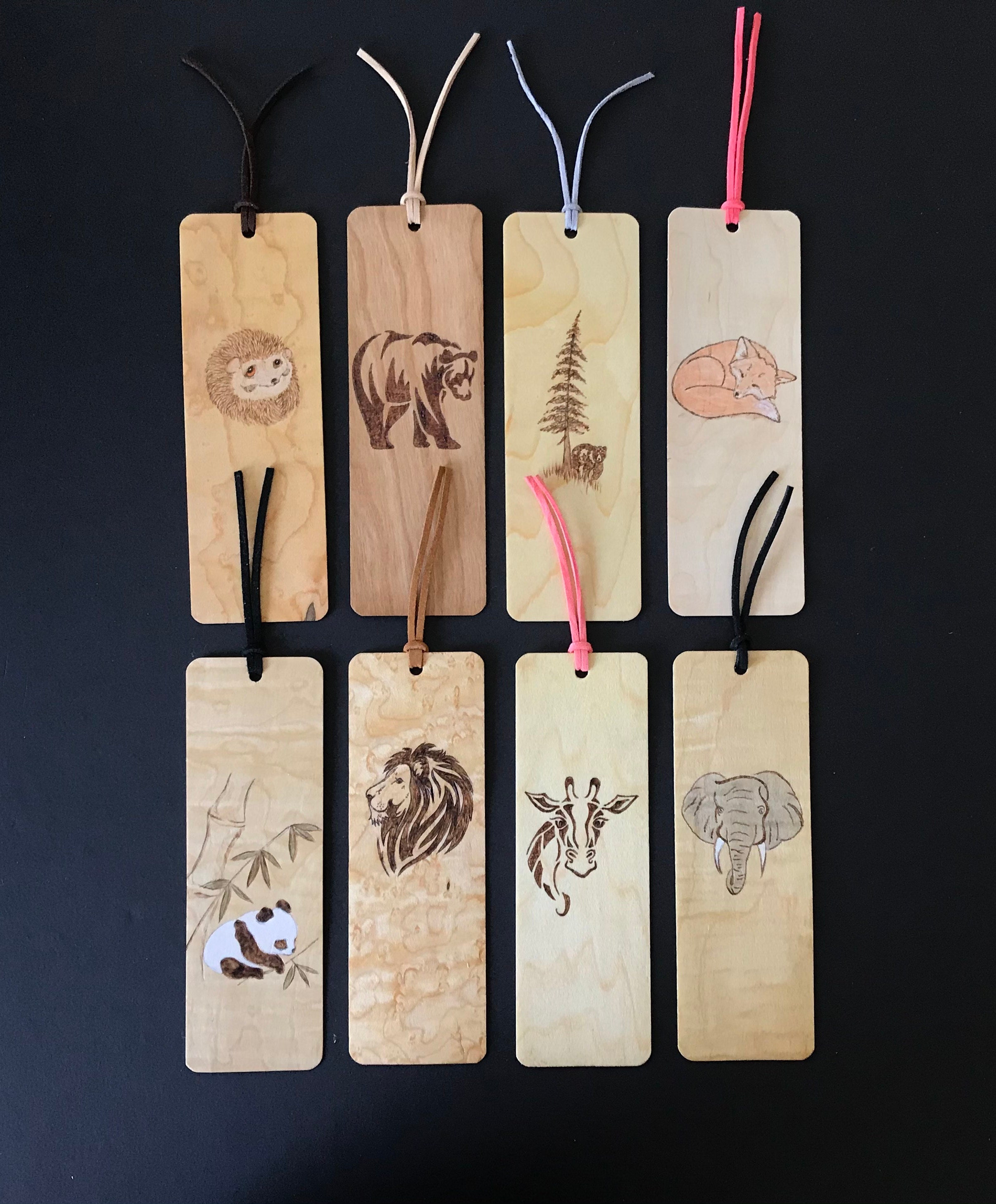 Nature Bookmark Handmade burned wood bookmark Animal | Etsy