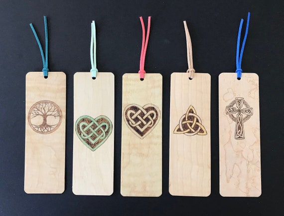 Celtic Design Bookmarks Handmade Wood Bookmark Celtic - Etsy