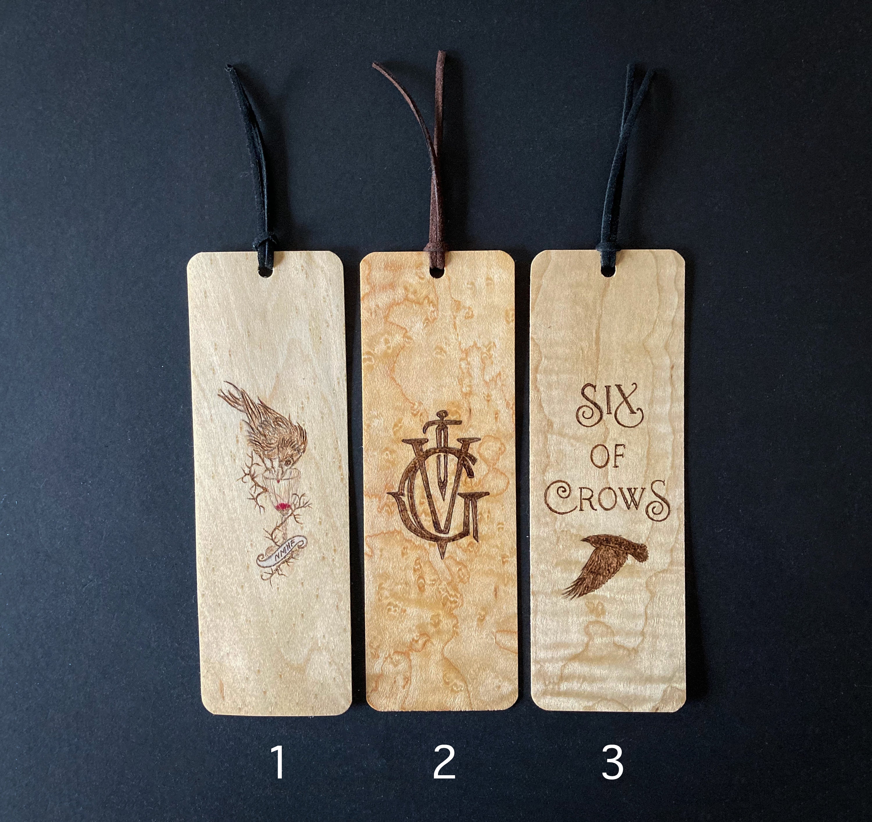 Six of Crows Bookmarks Handmade Wood Bookmark Grishaverse | Etsy