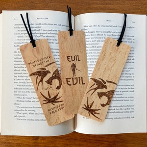 The Witcher Bookmarks | Burnt Wood Bookmark | Witcher Wolf | Geralt ...
