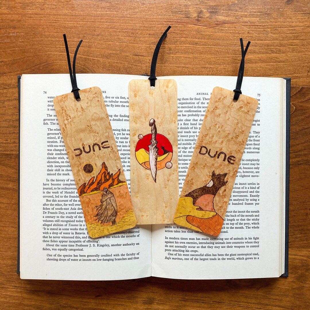 Fremen Dune Bookmarks | Burnt Wood Bookmark | Dune Books | Dune Art ...