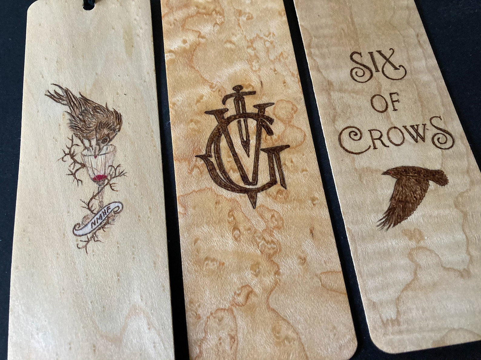 Six of Crows Bookmarks Handmade Wood Bookmark Grishaverse - Etsy