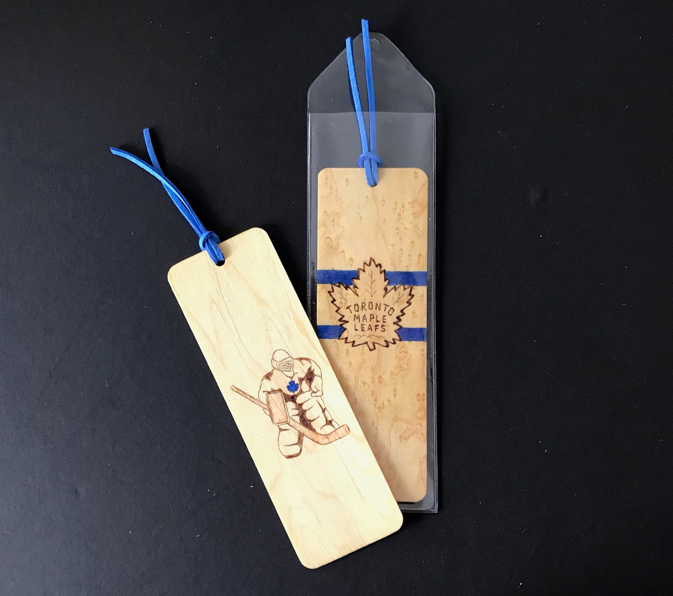 Hockey Bookmarks Handmade wood bookmark Hockey Goalie | Etsy