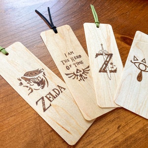 Legend of Zelda Bookmarks | Handmade Burnt Wood Bookmark | Breath of ...