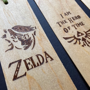 Legend of Zelda Bookmarks | Handmade Burnt Wood Bookmark | Breath of ...