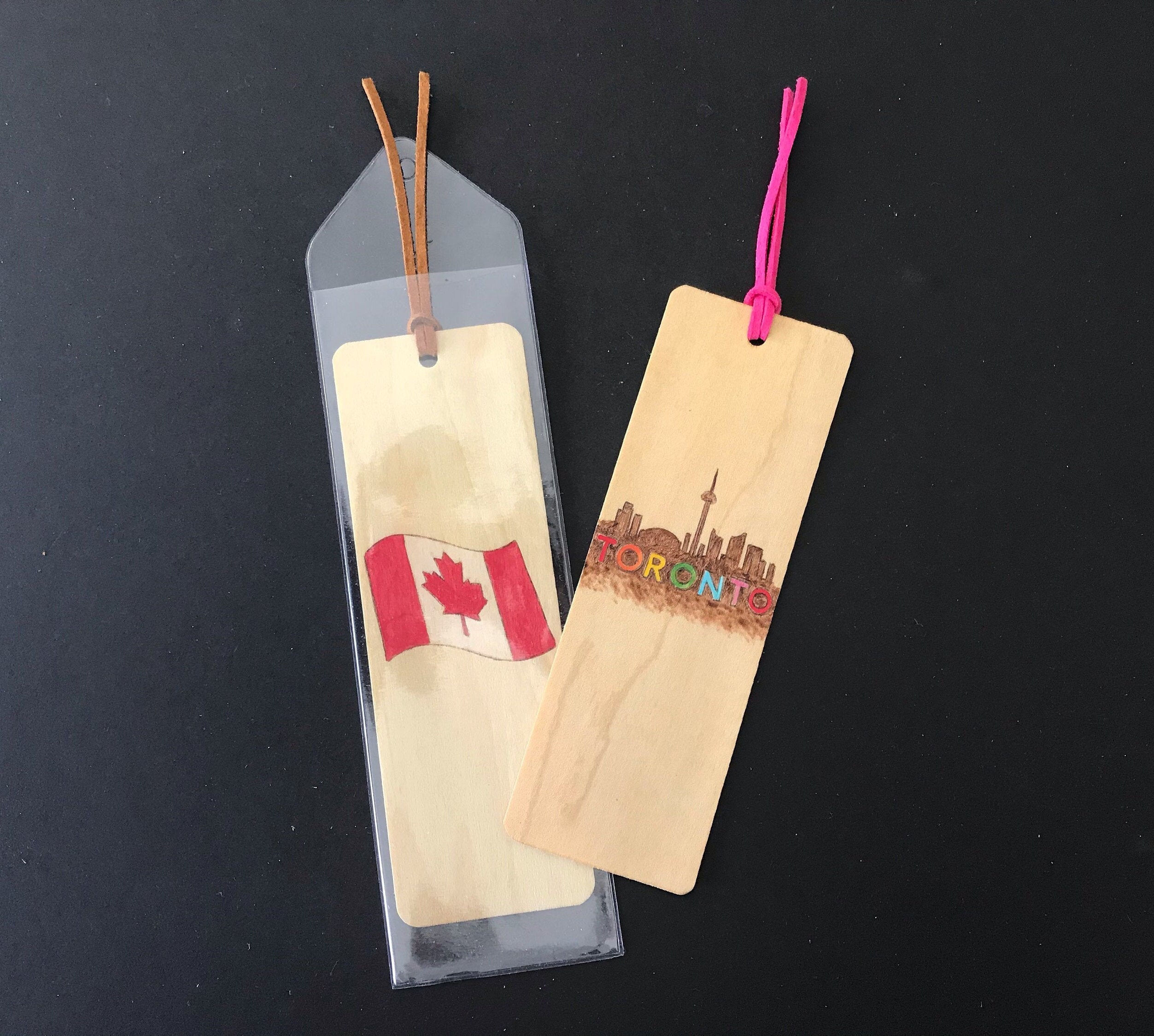 Canada Bookmarks Handmade burned wood bookmark Canada | Etsy