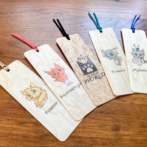 Warrior Cats Bookmarks II | Handmade Wood Bookmark | Warriors | Warrior ...