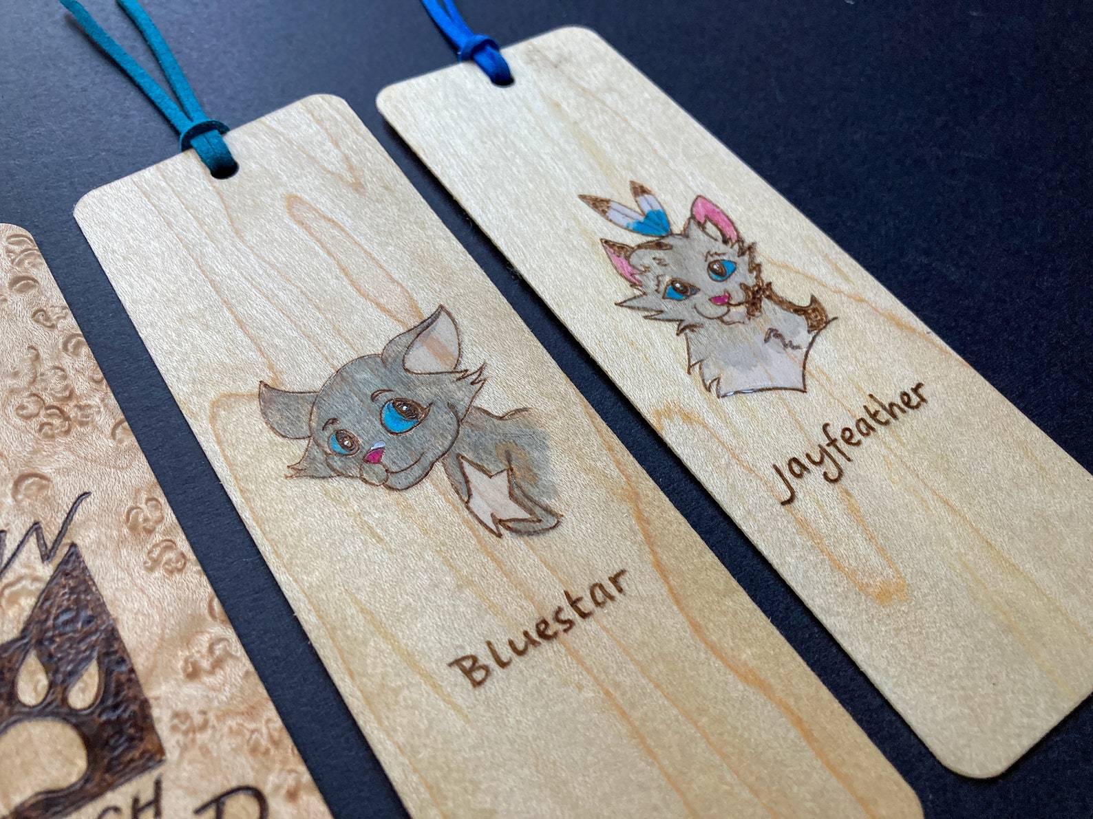 Warrior Cats Bookmarks II Handmade Wood Bookmark Warriors - Etsy