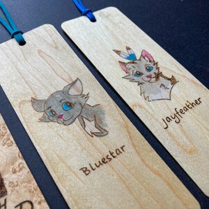 Warrior Cats Bookmarks II | Handmade Wood Bookmark | Warriors | Warrior ...