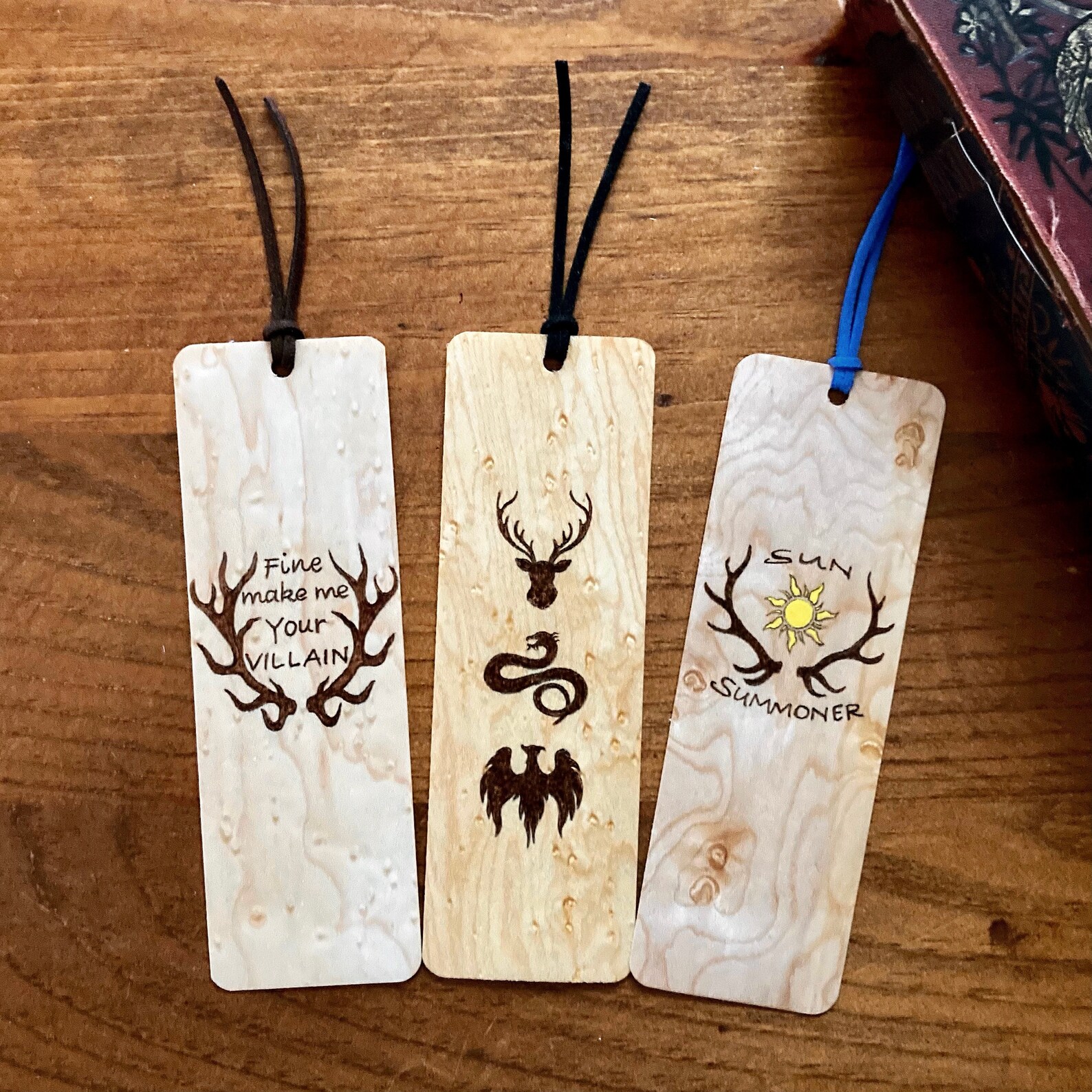 Shadow and Bone Bookmarks Handmade Wood Bookmark - Etsy