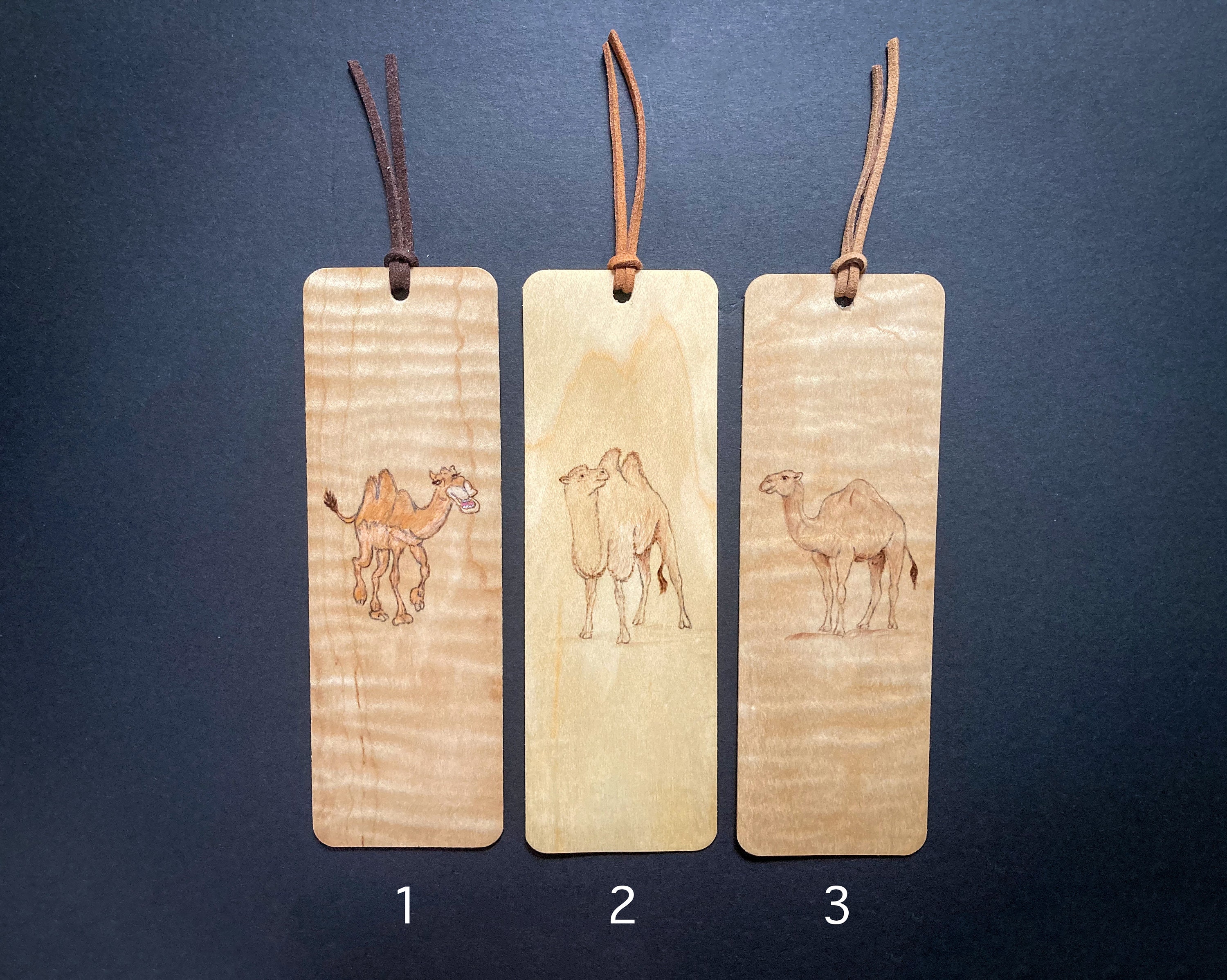 Camel Bookmarks Handmade Wood Bookmark Camel Art Desert - Etsy