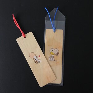 Charlie Brown and Snoopy Bookmarks | Handmade Burned Wood Bookmark ...