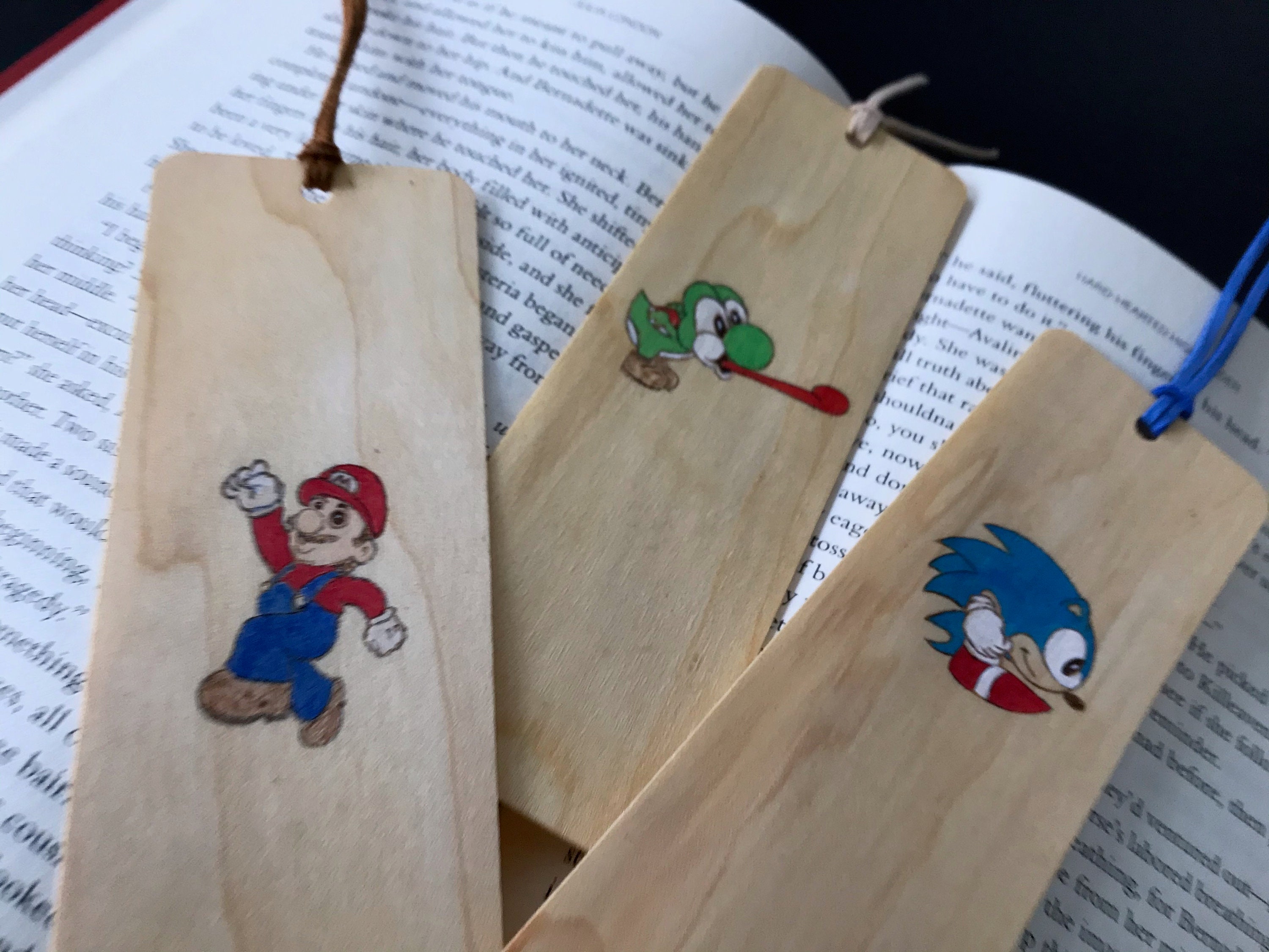 Classic Video Game Bookmarks Handmade Burned Wood Bookmark - Etsy