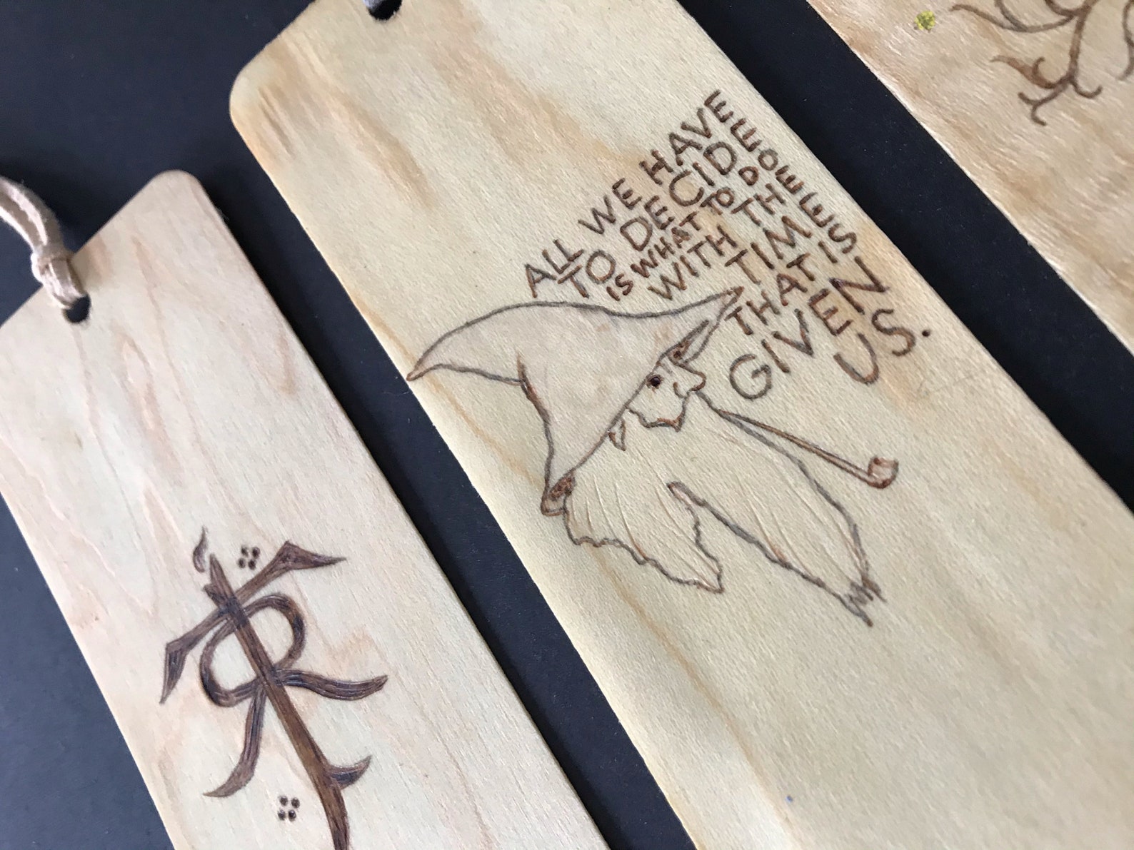 Lord of the Rings Bookmark Handmade Burned Wood Bookmark - Etsy