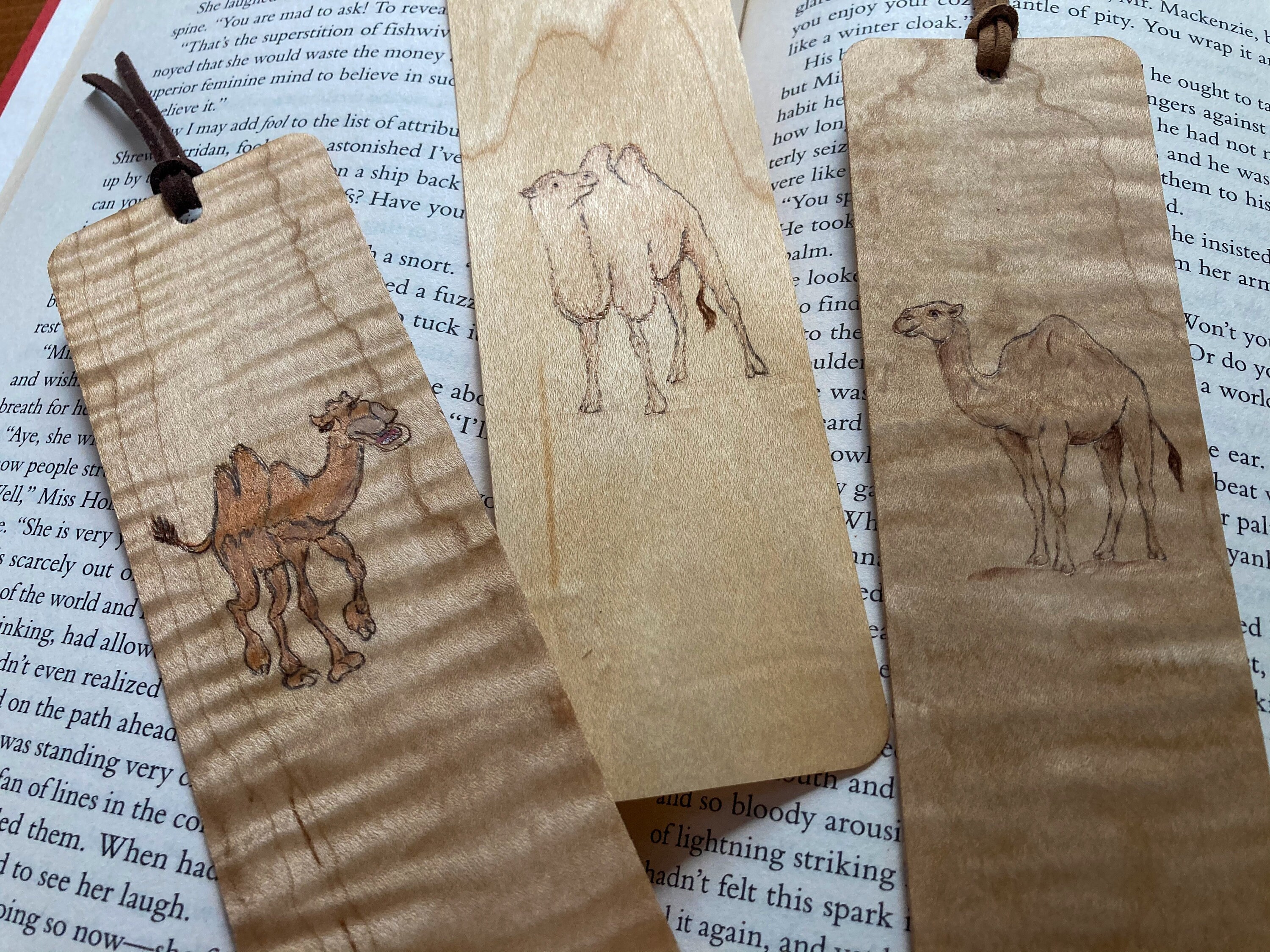 Camel Bookmarks Handmade Wood Bookmark Camel Art Desert | Etsy