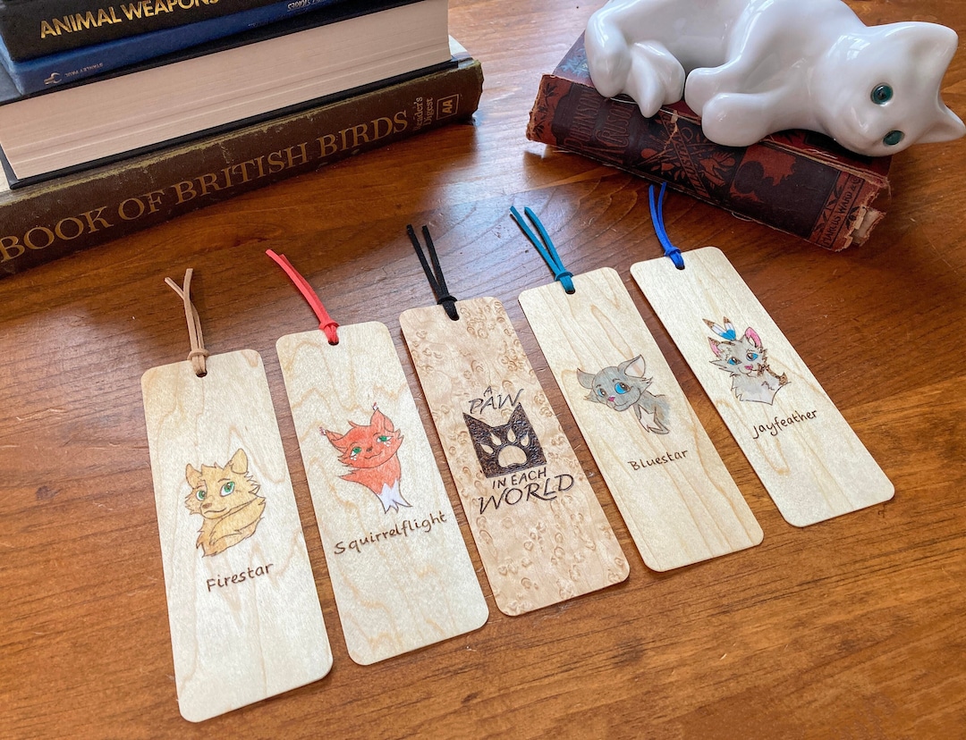 Warrior Cats Bookmarks II | Handmade Wood Bookmark | Warriors | Warrior ...
