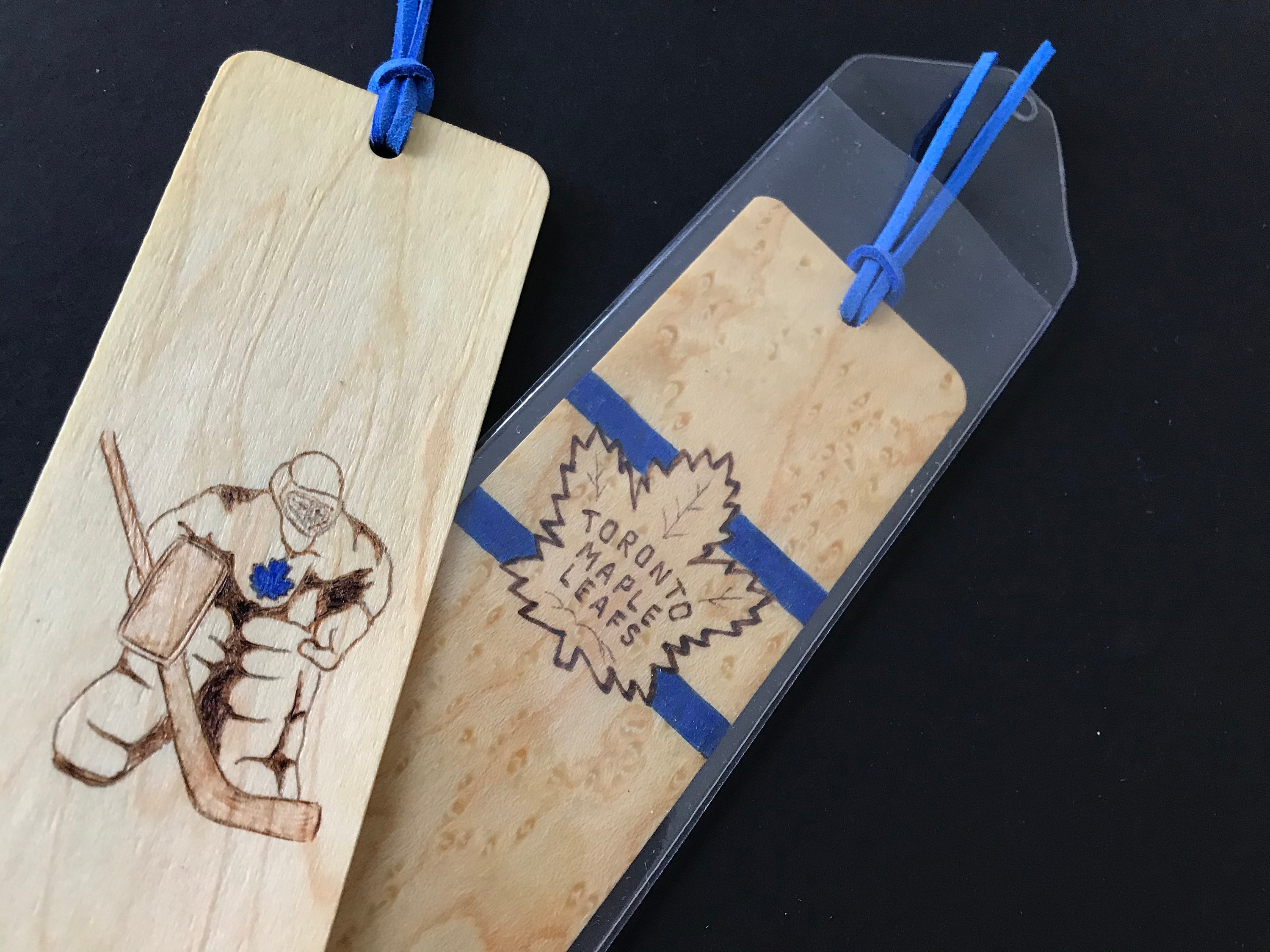 Hockey Bookmarks Handmade wood bookmark Hockey Goalie | Etsy