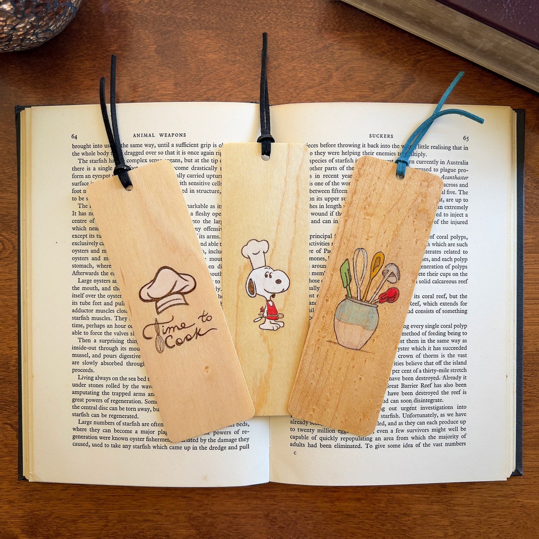 Chef Bookmark | Handmade Wood Burnt Bookmark | Cooking Gift | I Love ...