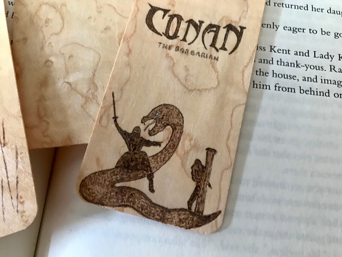 Conan the Barbarian Bookmarks Handmade Wood Bookmark Conan | Etsy