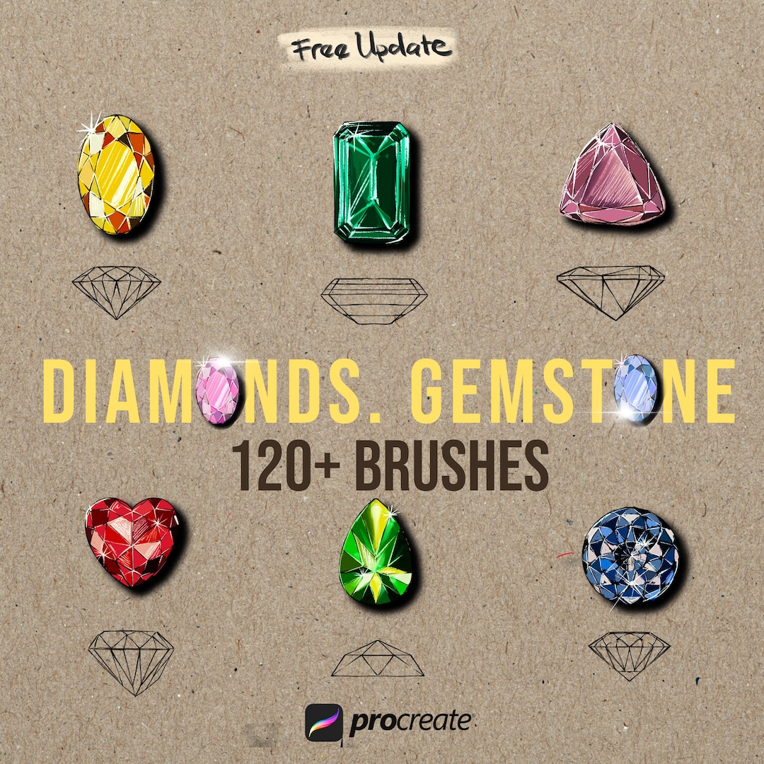 Jewelry Brushes Procreate, Chain Procreate, Procreate Brushes, Pearl ...