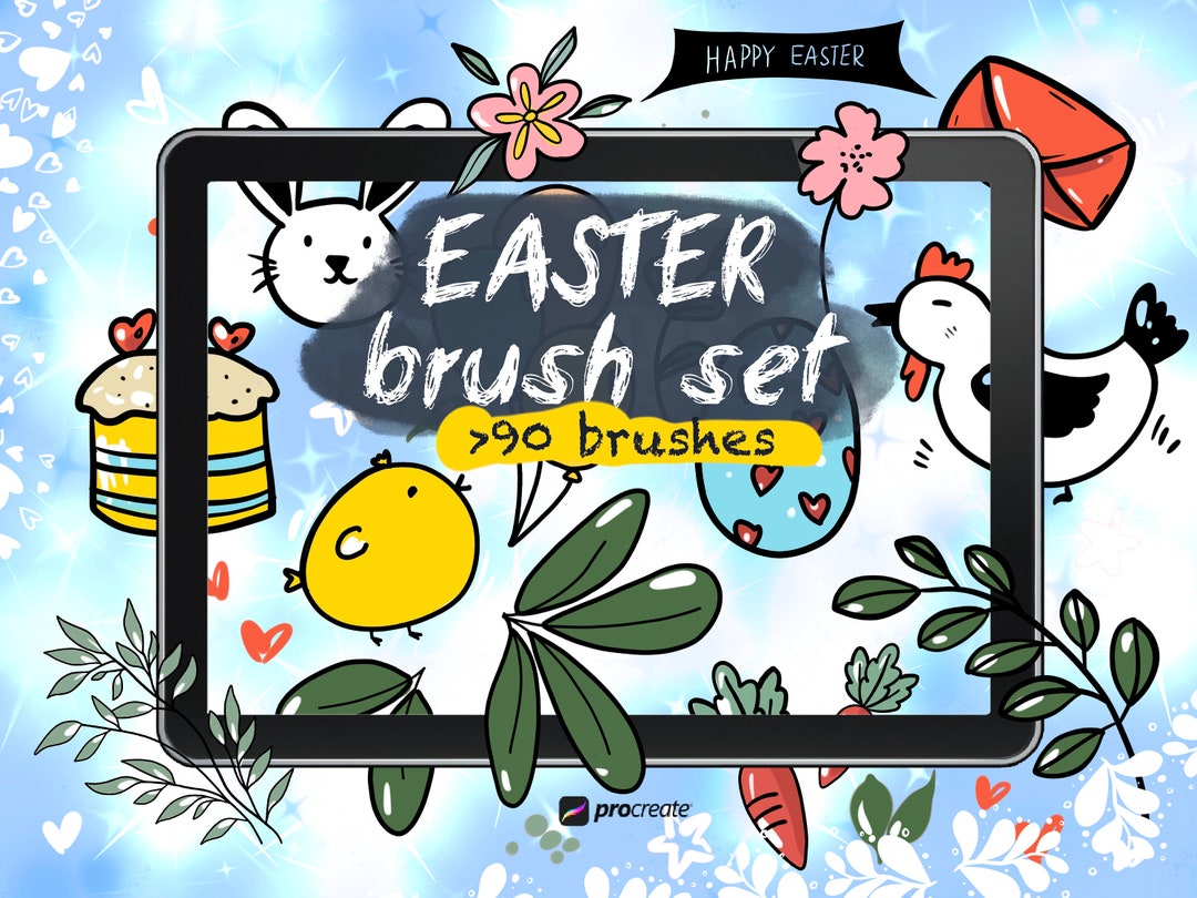 Procreate Easter Brushes, Easter Brush Stamps, Eggs Brush - Etsy