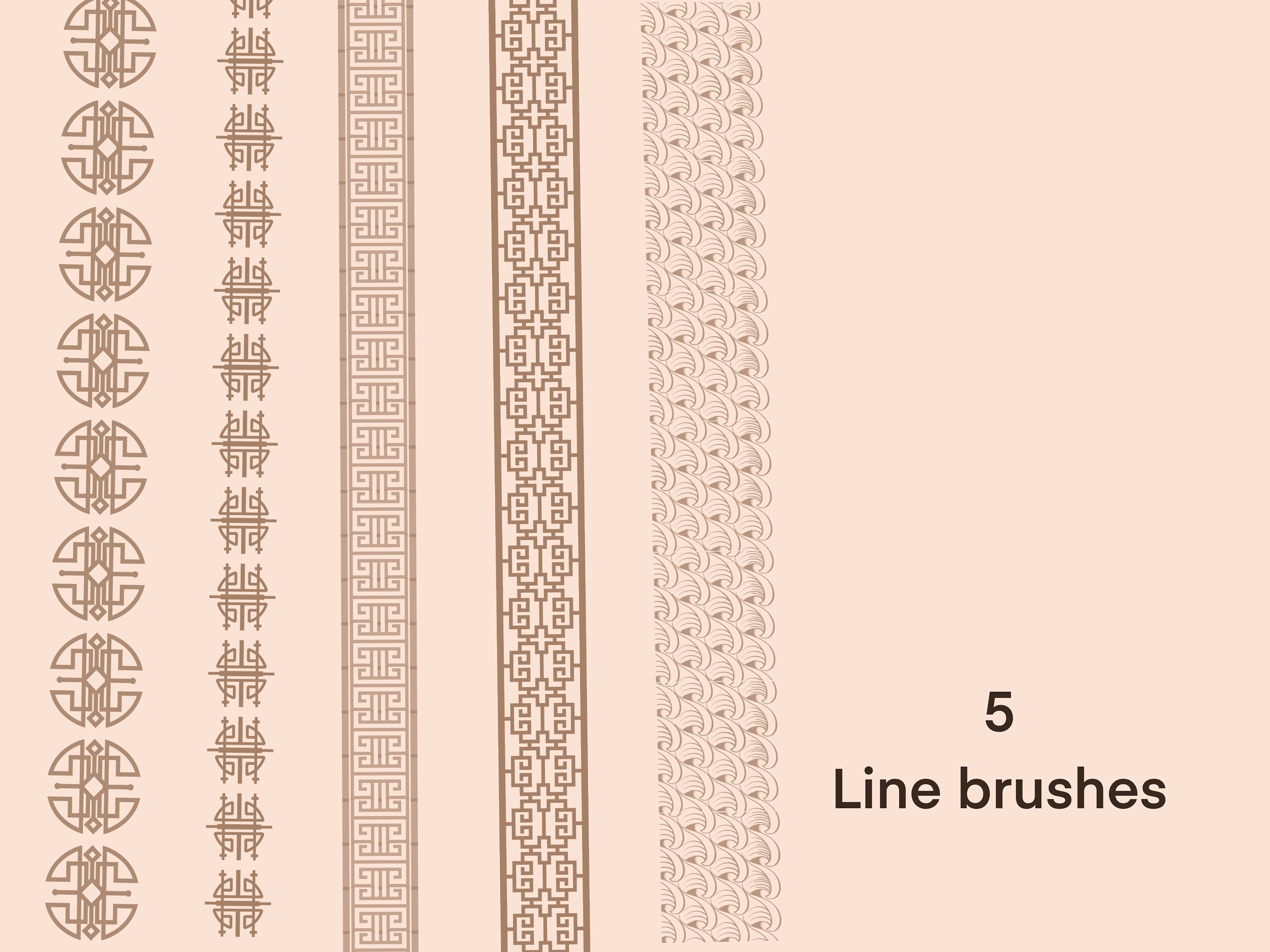 Asian Traditional Pattern Brushes Procreate, Seamless Brushes, Pattern ...