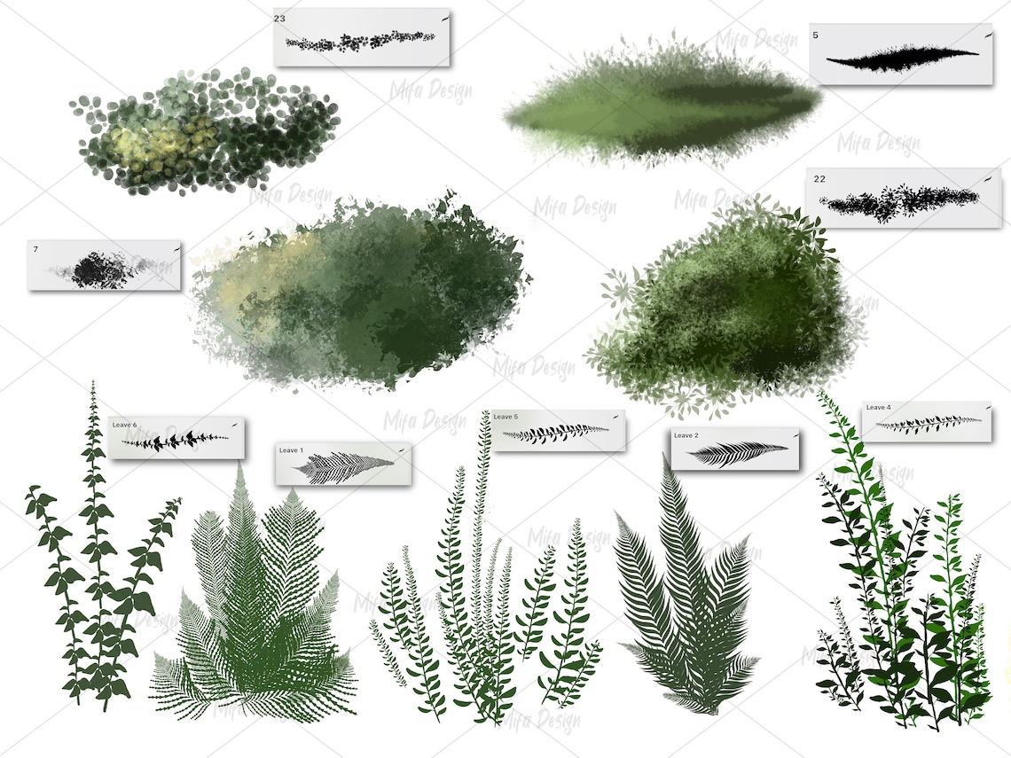 Procreate Foliage Brushes Flower Brush Procreate Leaves - Etsy