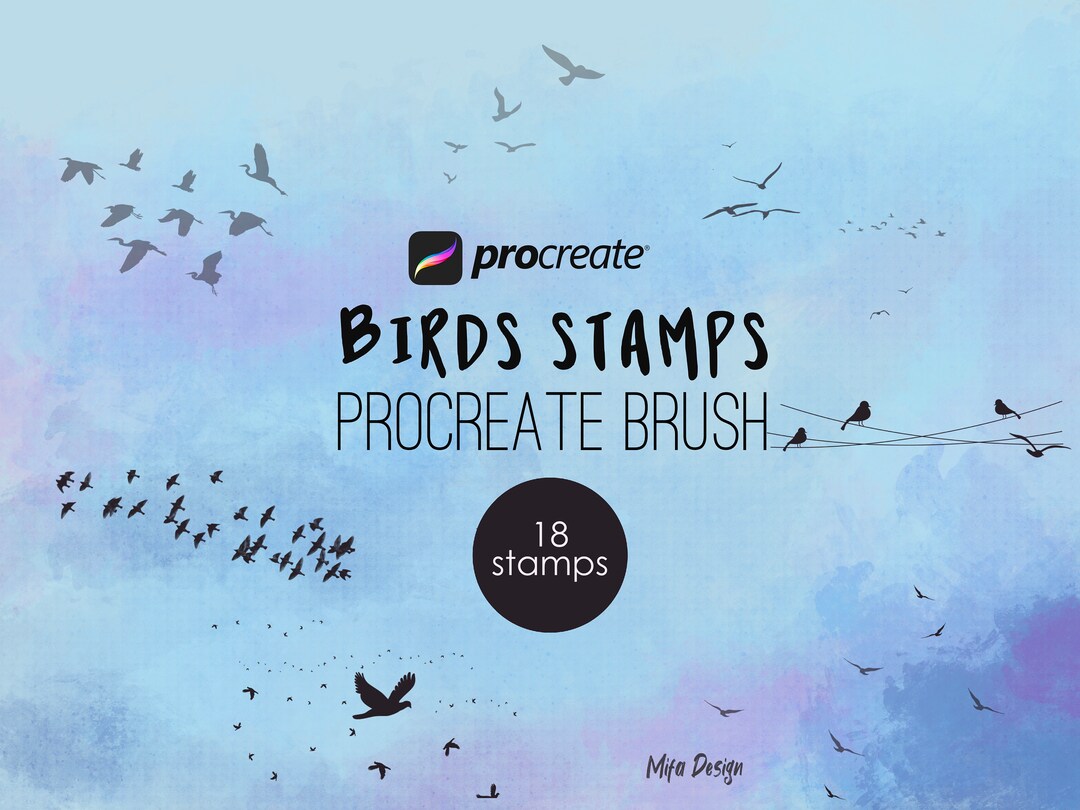 Birds Stamps Procreate Brushes, Brushes for Ipad, Birds Stamps for ...