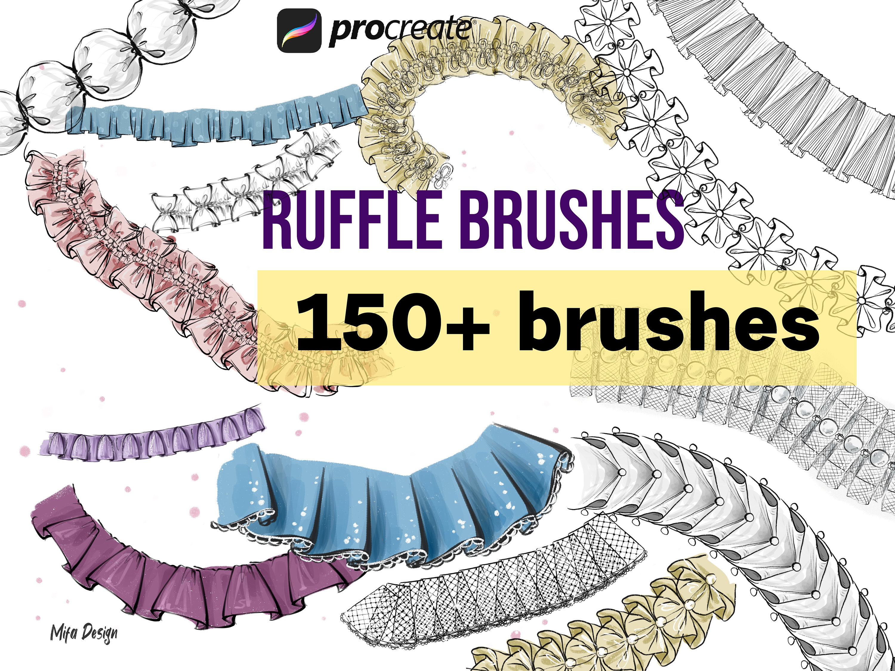 How To Draw Ruffles On Procreate