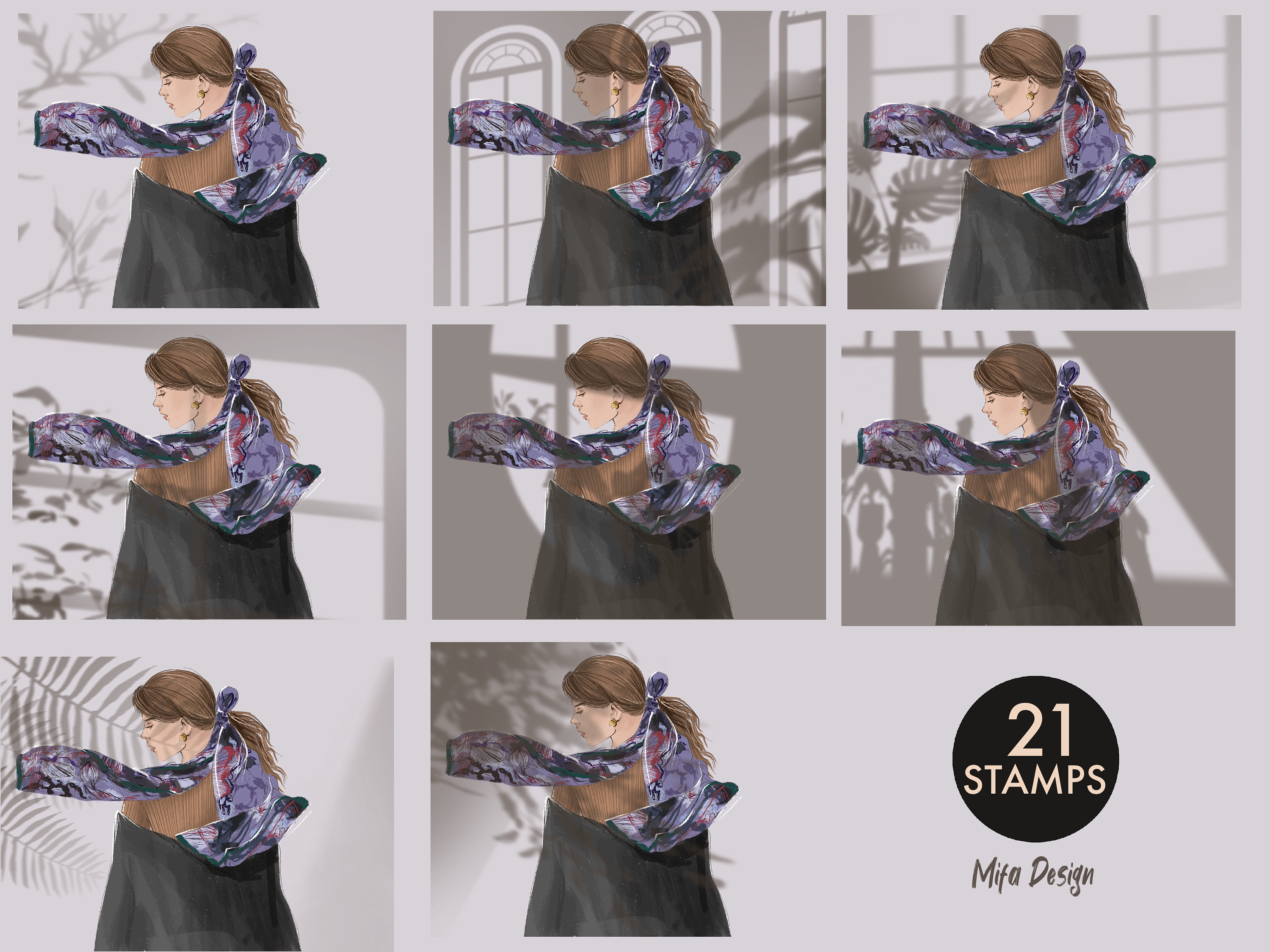 Shadow Procreate Brushes, Shadow Procreate Stamps. - Etsy