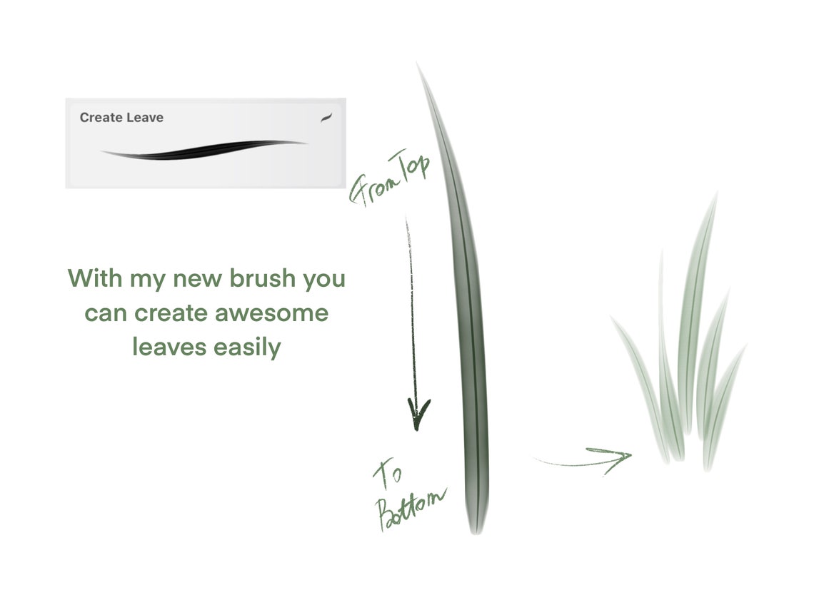 Procreate Foliage Brushes, Flower Brush, Procreate Leaves Brush Pack ...