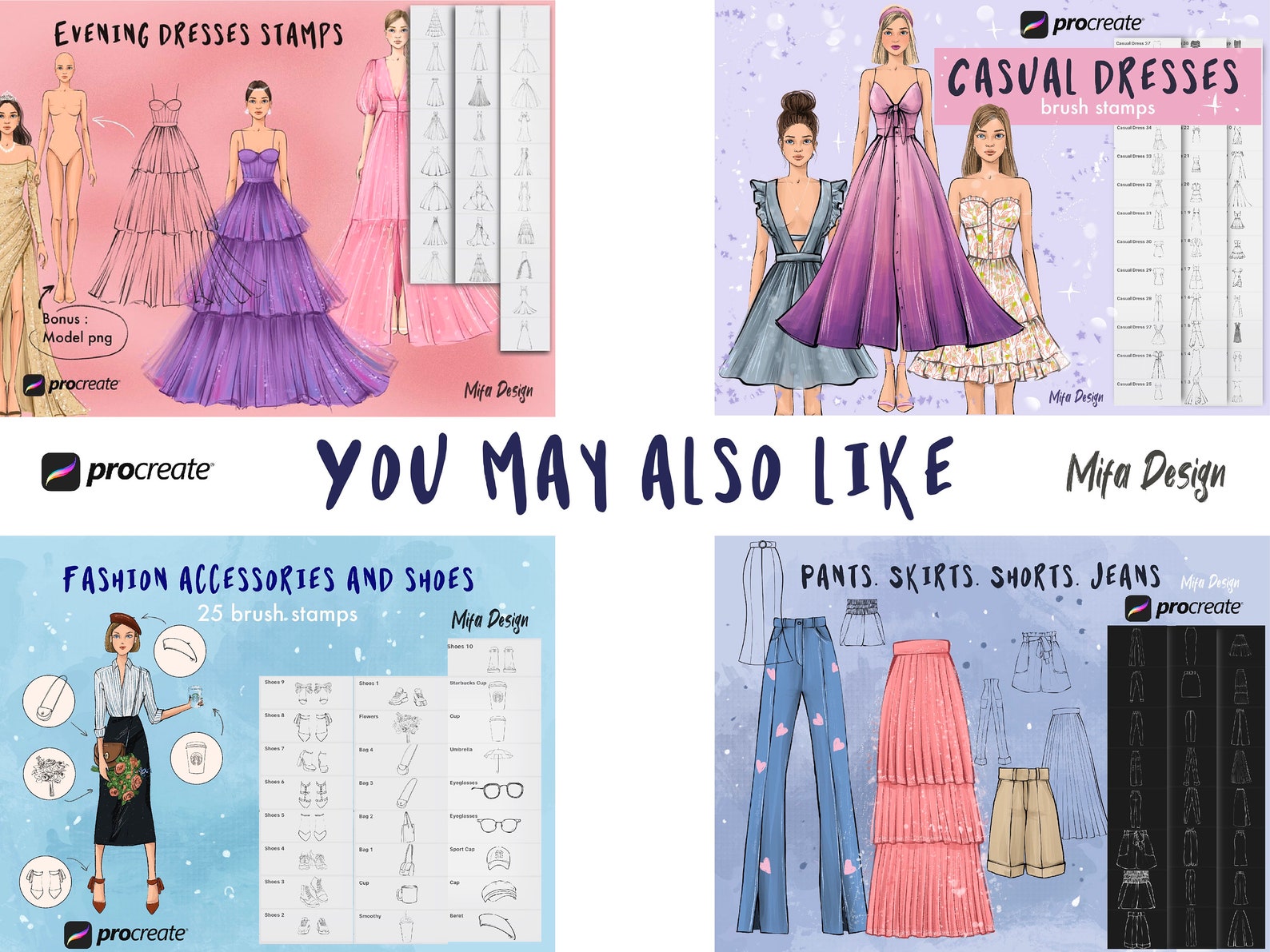 Clothes Procreate Top Brushes Blouses Brushes Shirts - Etsy