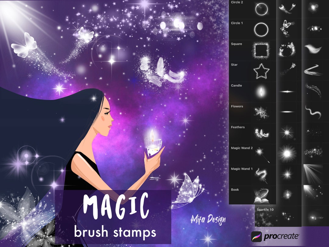 33 Magic Stamp Brushes for Procreate, Sparkling Brushes Procreate ...
