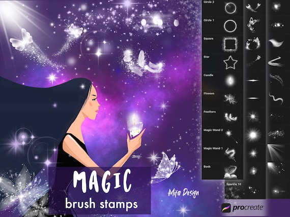 33 Magic Stamp Brushes for Procreate Sparkling Brushes | Etsy