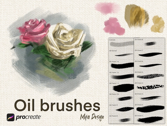 New Procreate Oil Brushes Realistic Oil Digital Brush - Etsy