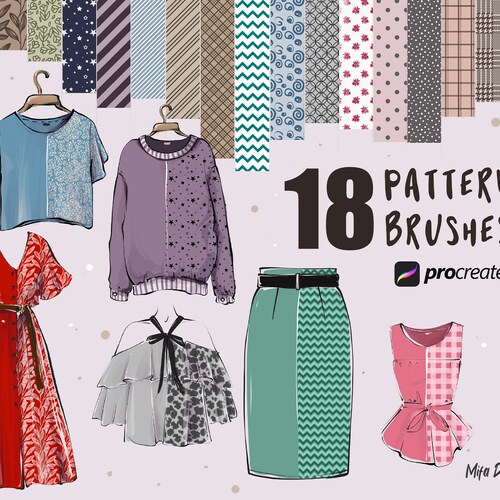 Procreate: Seamless Crosshatch Pattern Brushes - Etsy