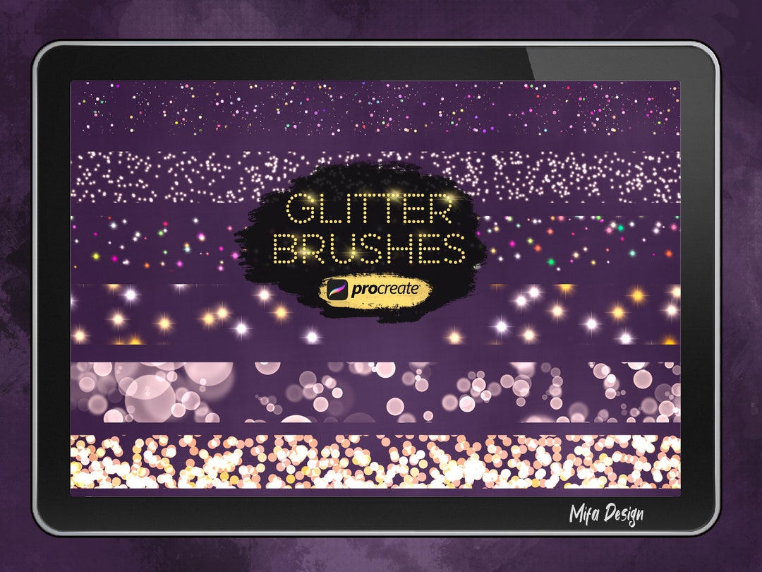 Glitter Brushes for Procreate, Brush Set Procreate, Sparkling Brushes ...