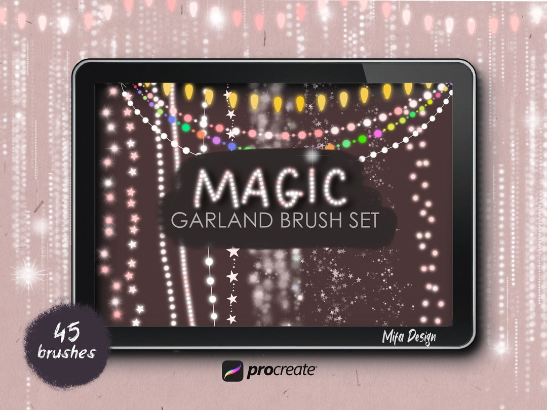 Garland Procreate Brush, Christmas Brush, Light String Procreate ...