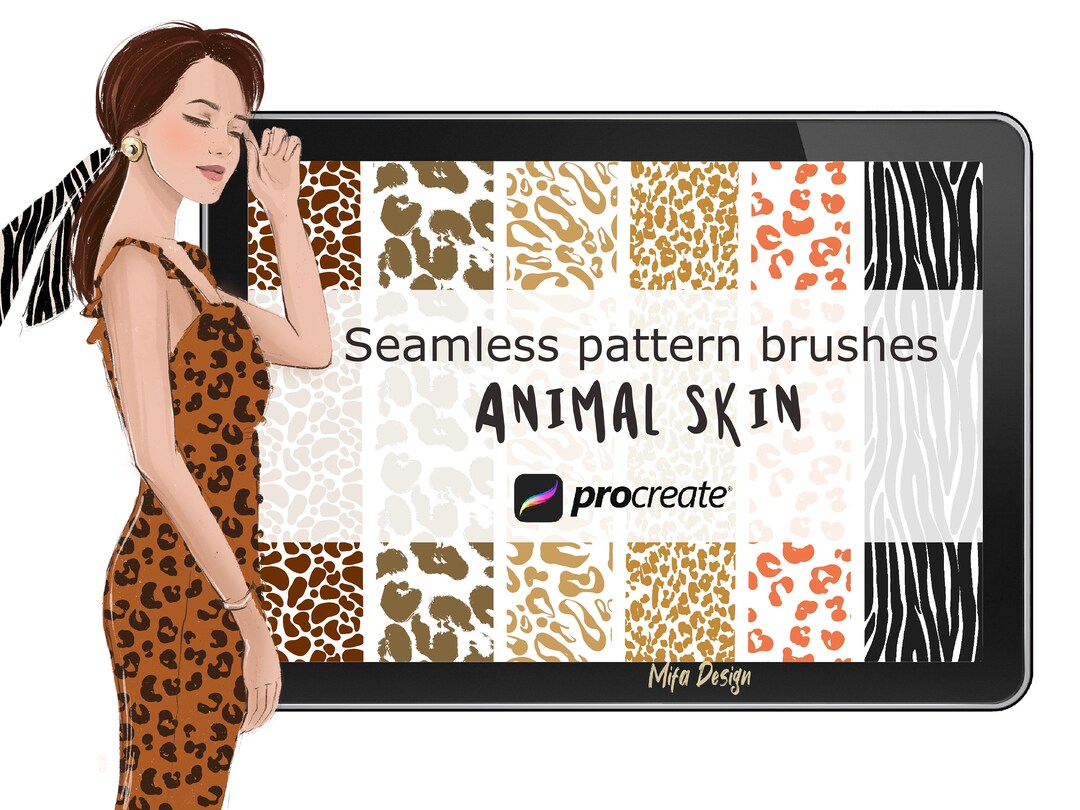 Animal Print Procreate. Animal Brush Procreate. Animal Seamless Brushes ...