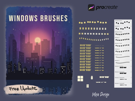 Windows Brushes Procreate Procreate Brushes City Brushes - Etsy