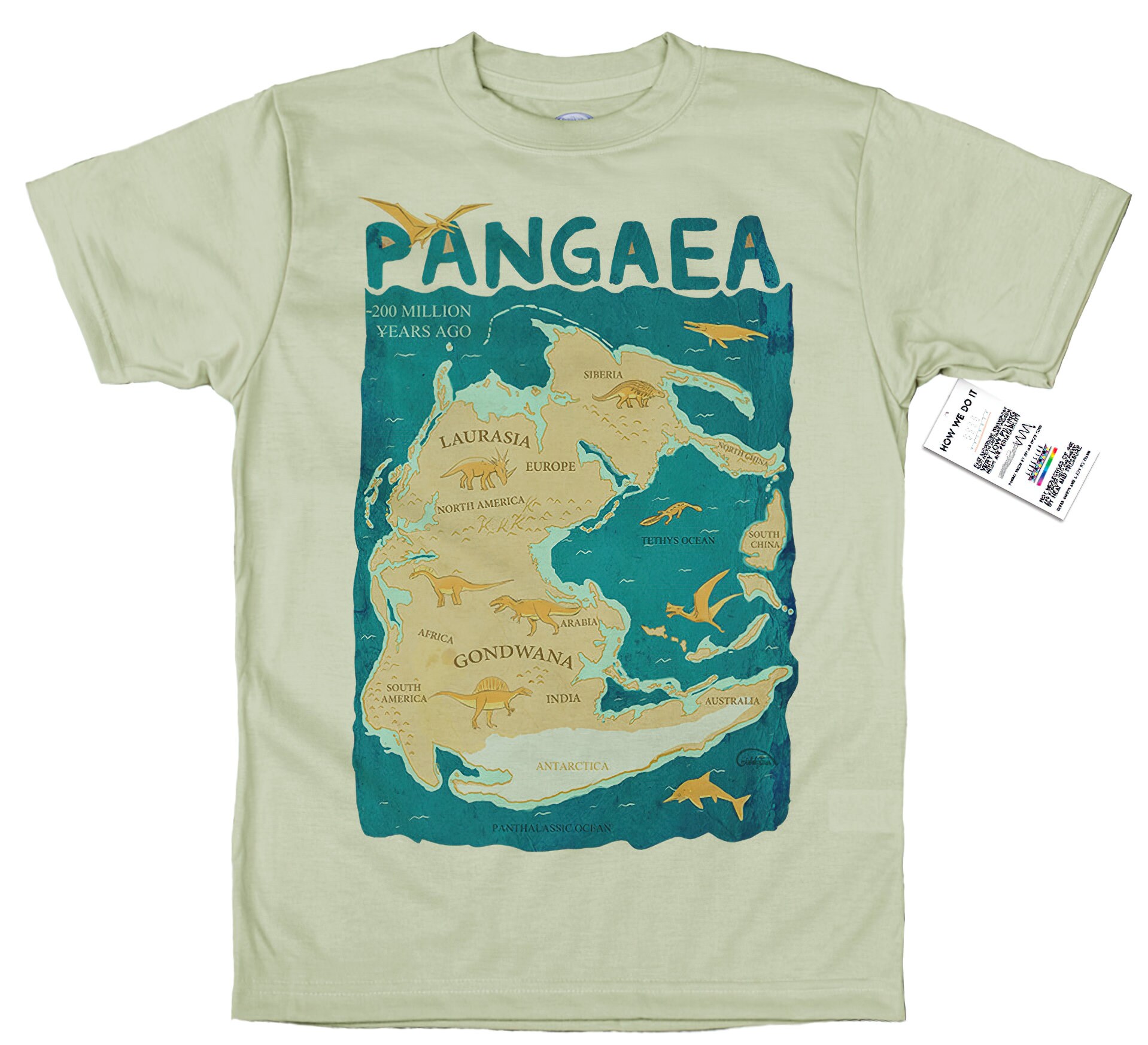Pangaea Map T-shirt | Etsy