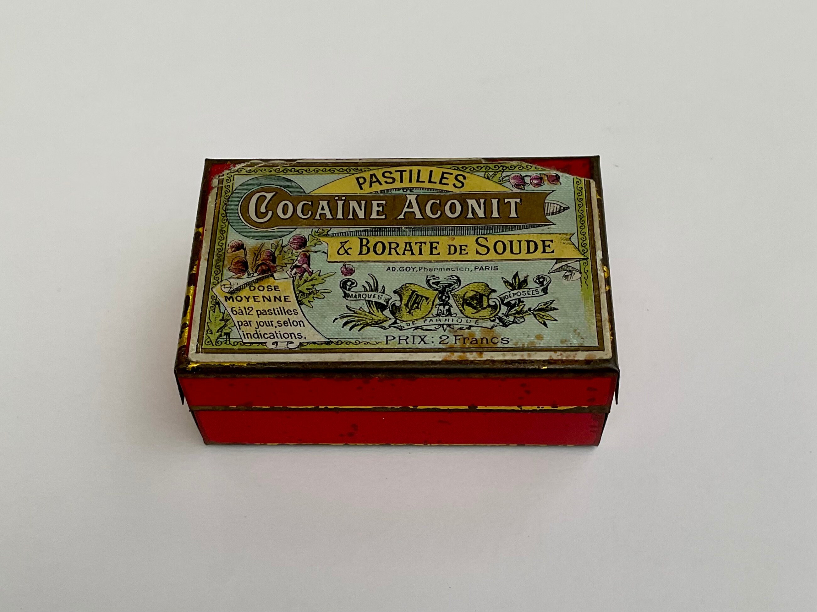 Rare Antique French Pharmacy Pastilles Tin Cocaine Aconit - Etsy