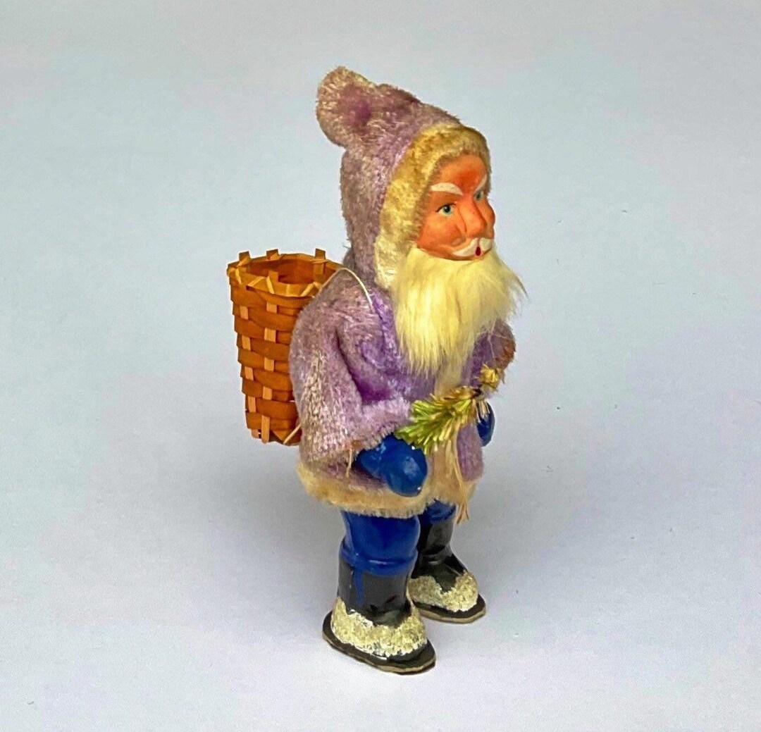 Antique German Belsnickle Santa Purple (lavender) Robe, Christmas Candy ...